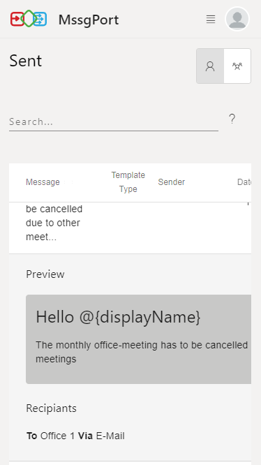 Sent / Outbox – MssgPort